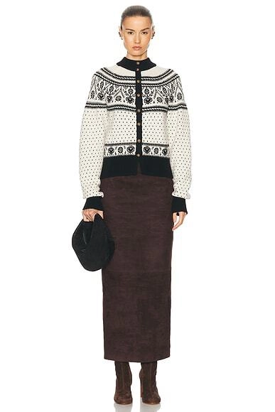 Khaite Marc Fair Isle Cardigan - Neutral Multi