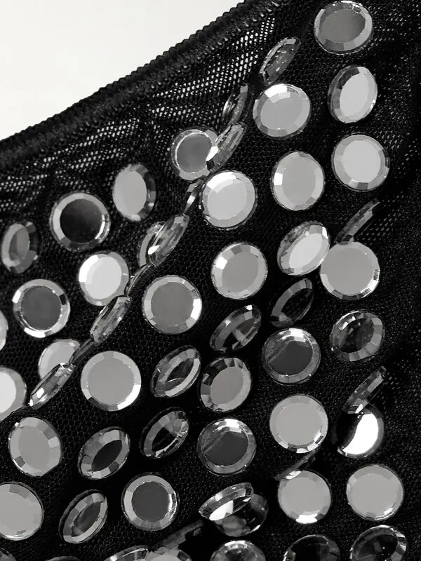 Oseree Crystal-embellished Stretch-tulle Bra