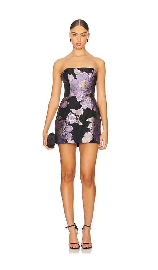 Katie May Valerie Jacquard Mini Dress - Black
