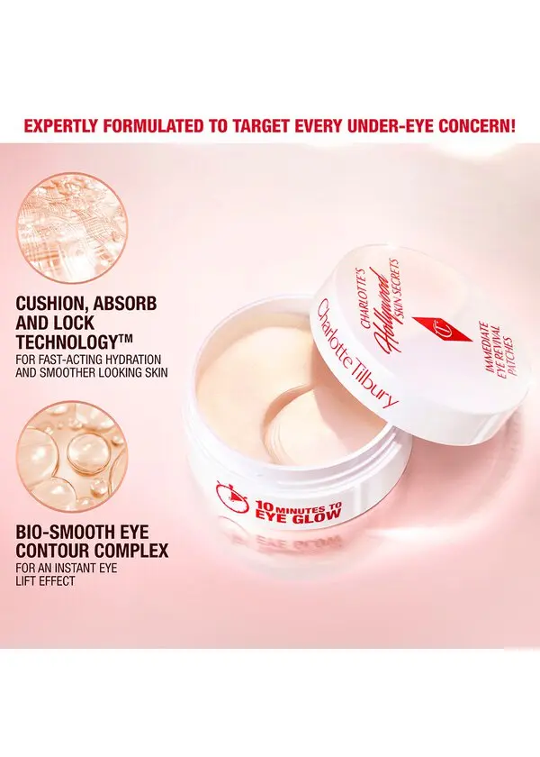 Charlotte Tilbury Immediate Eye Revival Patches, Reduces Puffiness