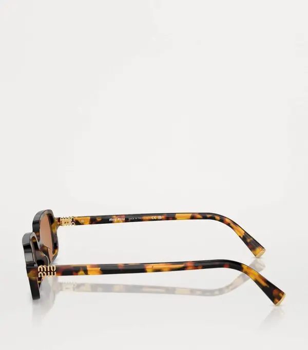 Miu Miu Tortoiseshell Rectangle Sunglasses