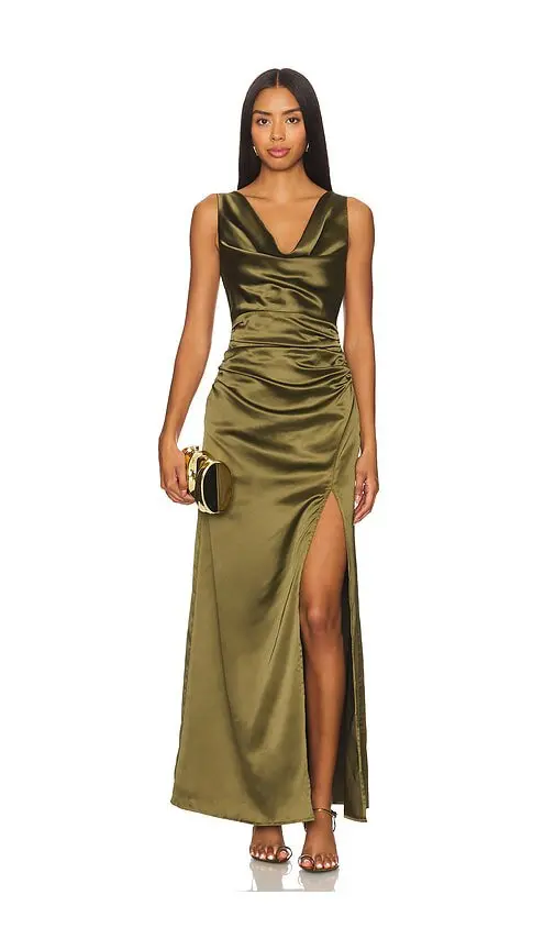 Line & Dot Melissa Maxi Dress - Olive