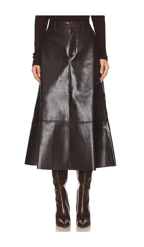 Citizens Of Humanity Cassia Faux Leather Skirt - Brown