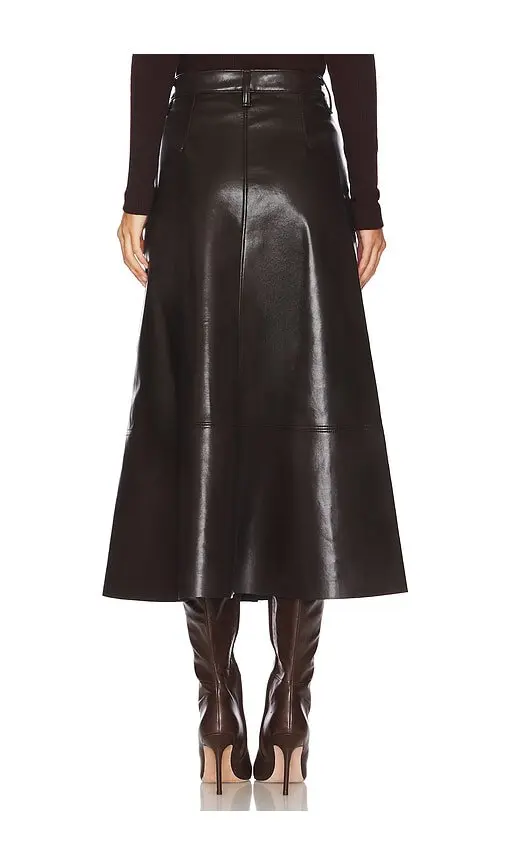 Citizens Of Humanity Faux Leather Midi Skirt - Brown