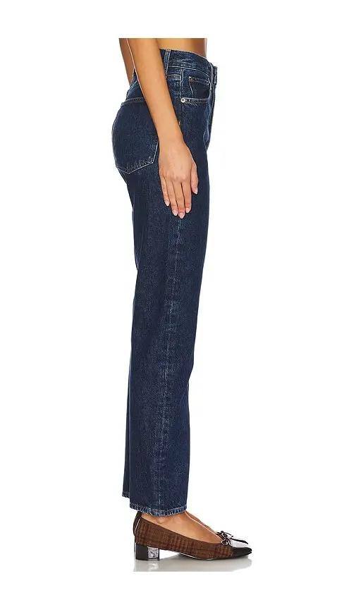 AGOLDE 90's Pinch Waist High Rise Straight Jeans - Denim-dark