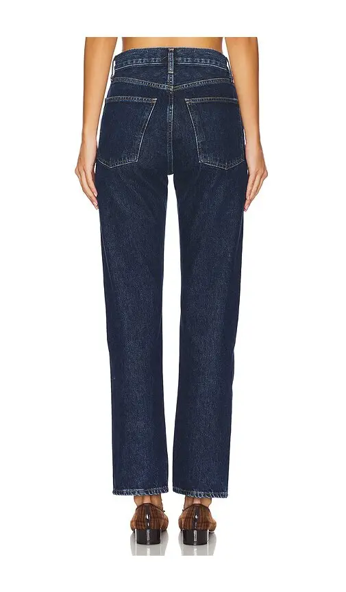 AGOLDE 90's Pinch Waist High Rise Straight Jeans - Denim-dark