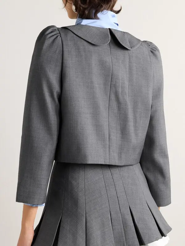 SHUSHU/TONG Cropped Grain De Poudre Jacket
