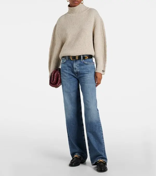 AGOLDE Harper Mid-rise Wide-leg Jeans In Fix Wash
