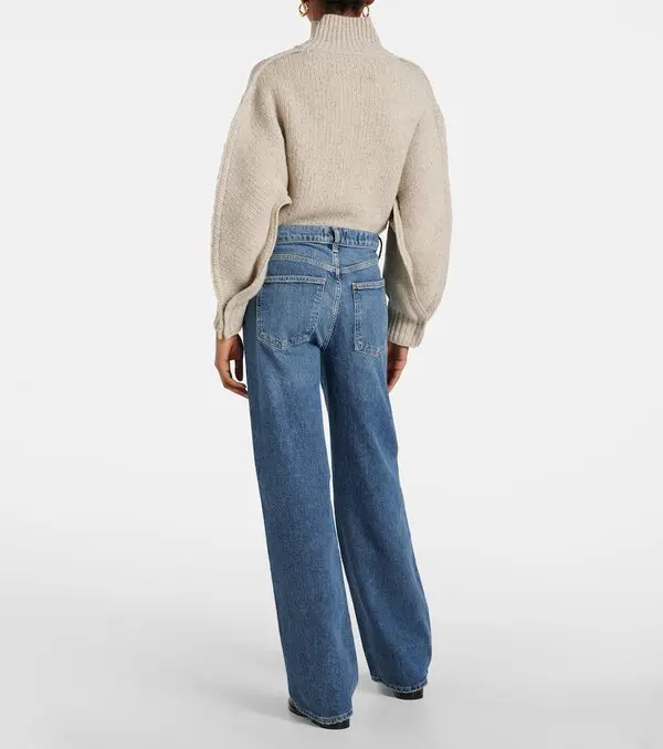 AGOLDE Harper Mid-rise Wide-leg Jeans In Fix Wash