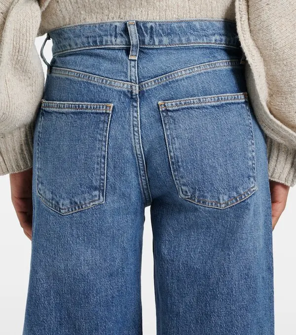 AGOLDE Harper Mid-rise Wide-leg Jeans In Fix Wash