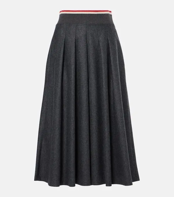 Brunello Cucinelli Virgin Wool Midi Skirt