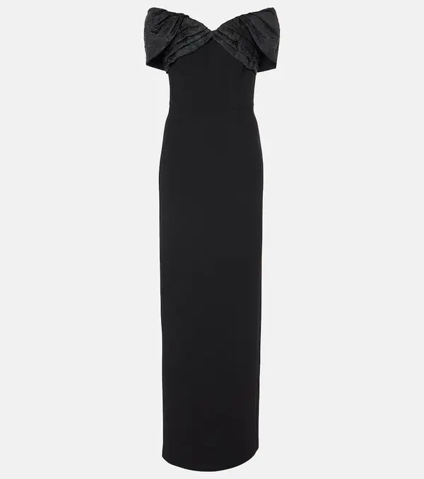 Rebecca Vallance Athena Cape Effect Gown - Black