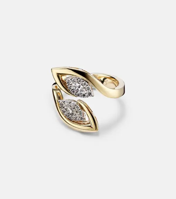 Yeprem 18kt White And Yellow Gold Ring With Diamonds - Silver