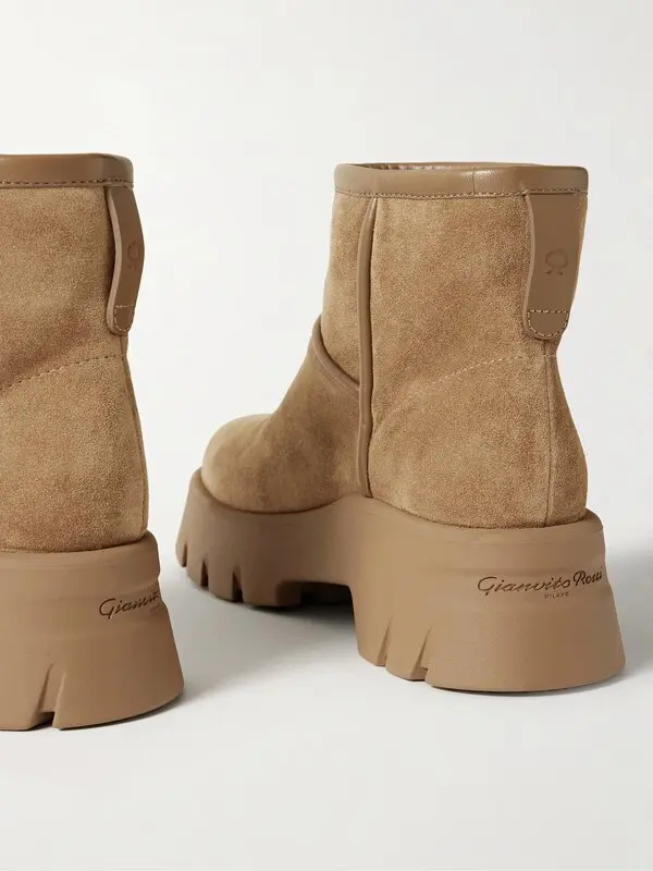 GIANVITO ROSSI Stormy Shearling-lined Suede Ankle Boots