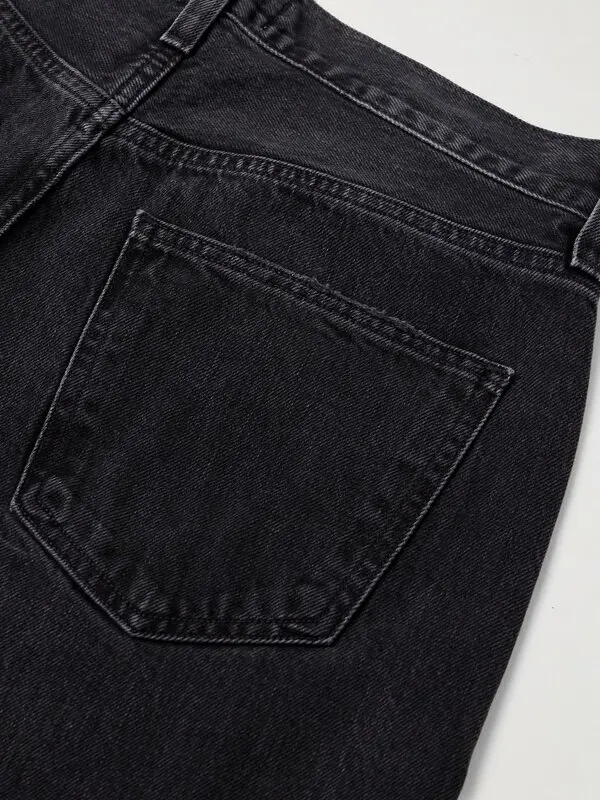AGOLDE Low Curve Mid-rise Wide-leg Jeans - Black