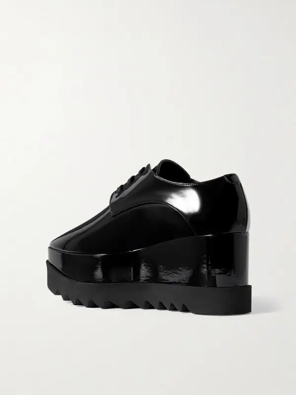 Stella McCartney Vegetarian Material Platform Brogues - Black