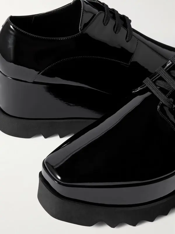 Stella McCartney Vegetarian Material Platform Brogues - Black