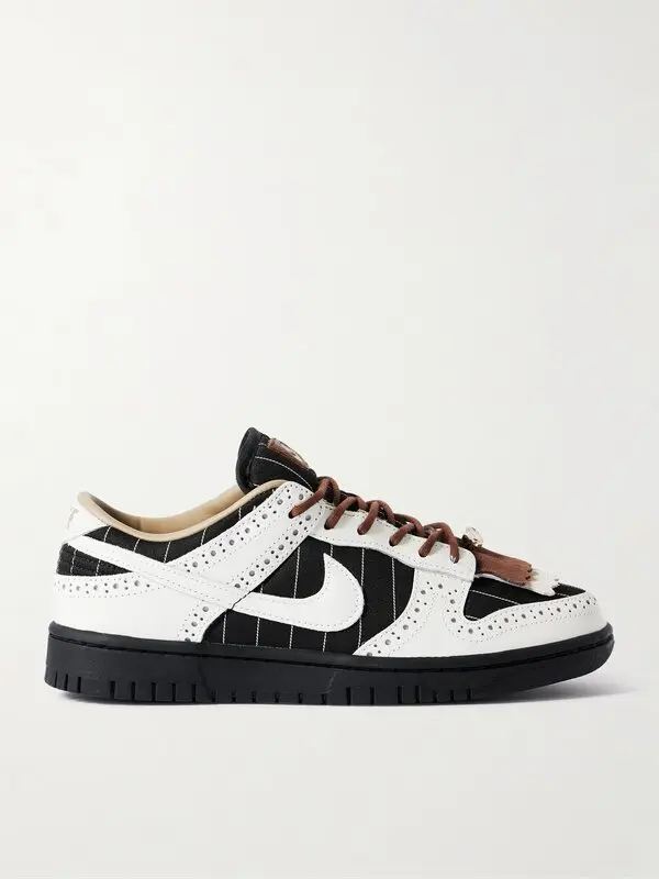 Nike Dunk Low Retro Leather And Twill Sneakers