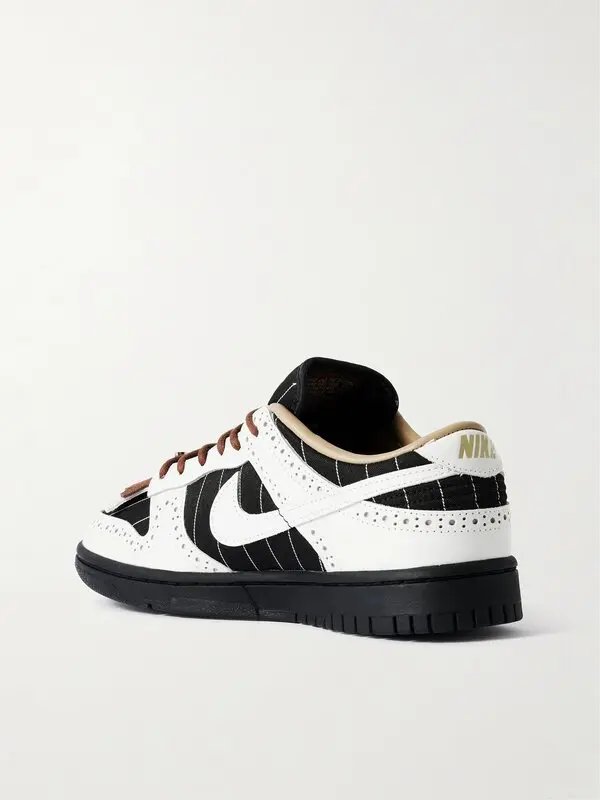 Nike Dunk Low Retro Leather And Twill Sneakers