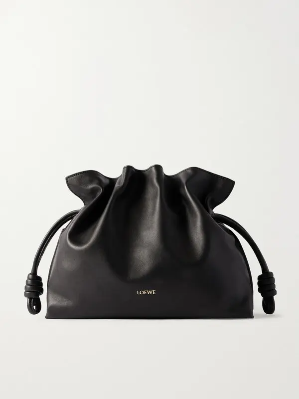Loewe Flamenco Leather Clutch - Black