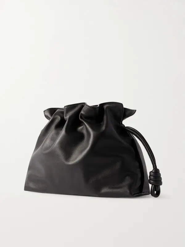 Loewe Flamenco Leather Clutch - Black