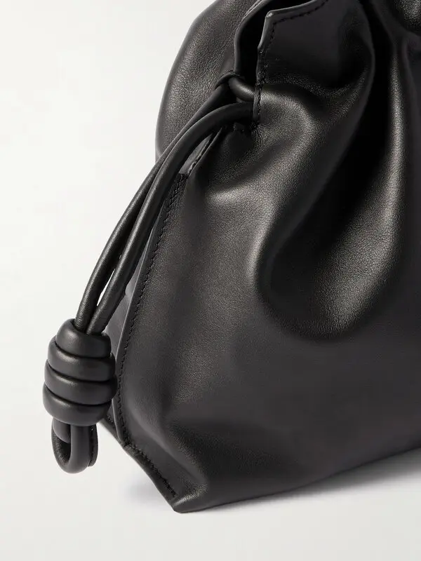 Loewe Flamenco Leather Clutch - Black