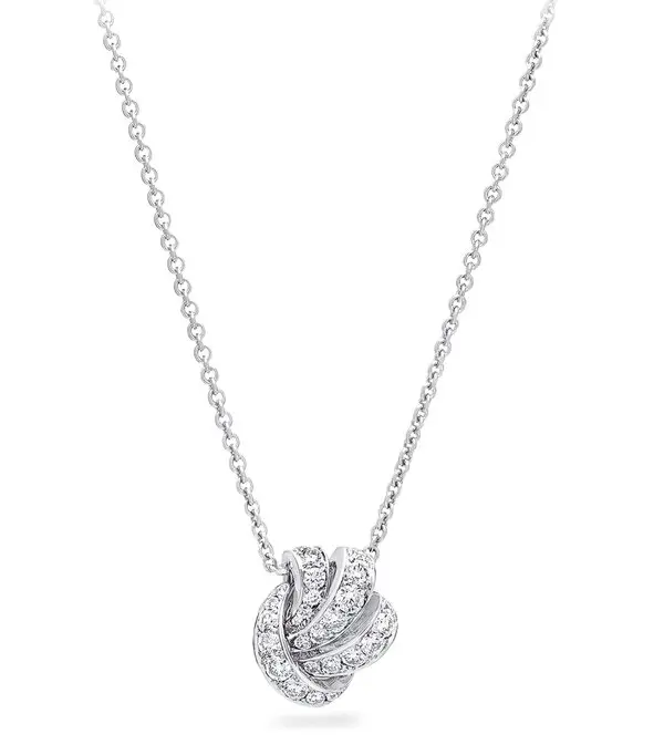 Graff Gold And Diamond Tilda's Bow Necklace - White