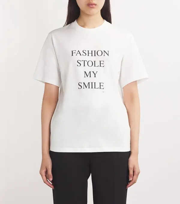 Victoria Beckham Graphic Slogan T-shirt