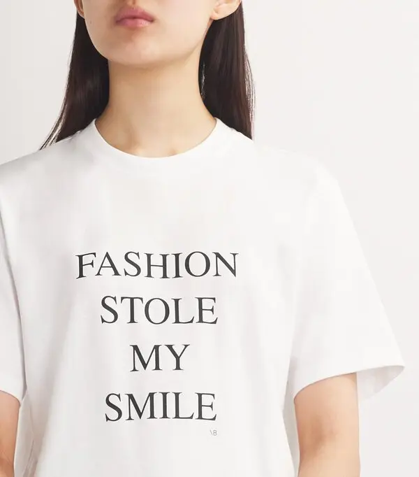 Victoria Beckham Graphic Slogan T-shirt