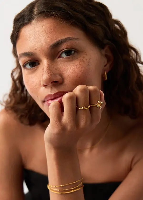 MISSOMA X The Flag Twins Atom 18kt Vermeil Ring With Crystal Embellishments