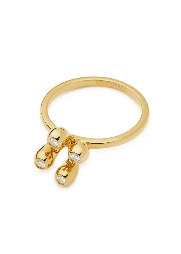 MISSOMA X The Flag Twins Atom 18kt Vermeil Ring With Crystal Embellishments