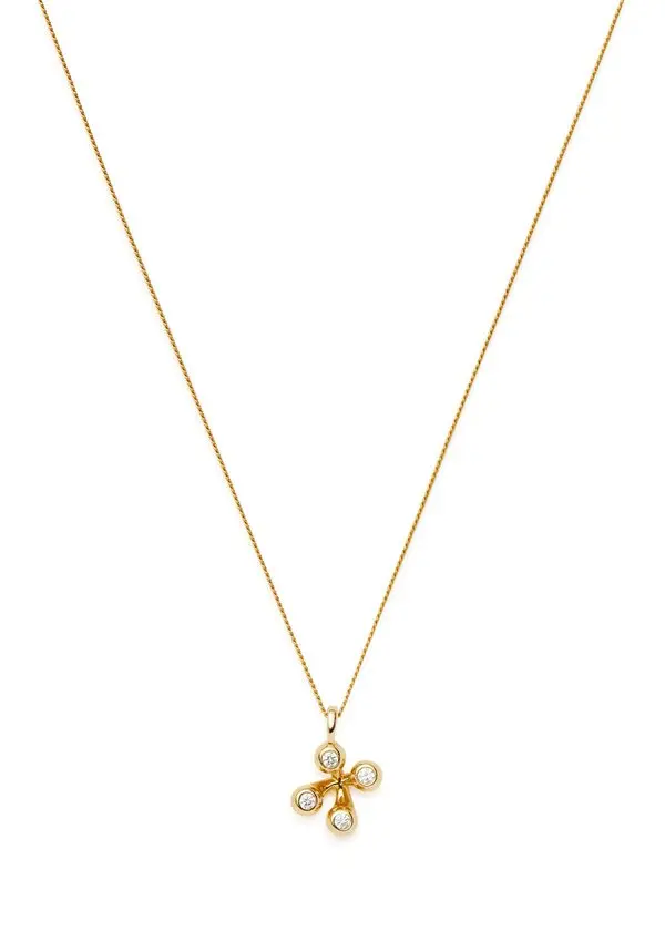 MISSOMA X The Flag Twins Atom 18kt Vermeil Necklace With Cubic Zirconia - Gold
