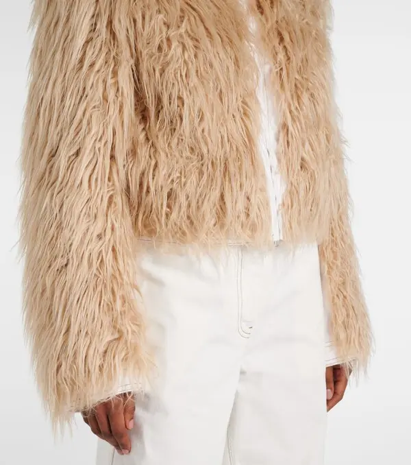Dries Van Noten Faux Fur Zip-up Jacket