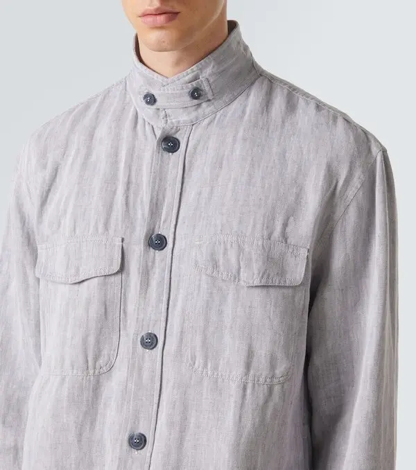 Frescobol Carioca Nuno Cotton And Linen Overshirt