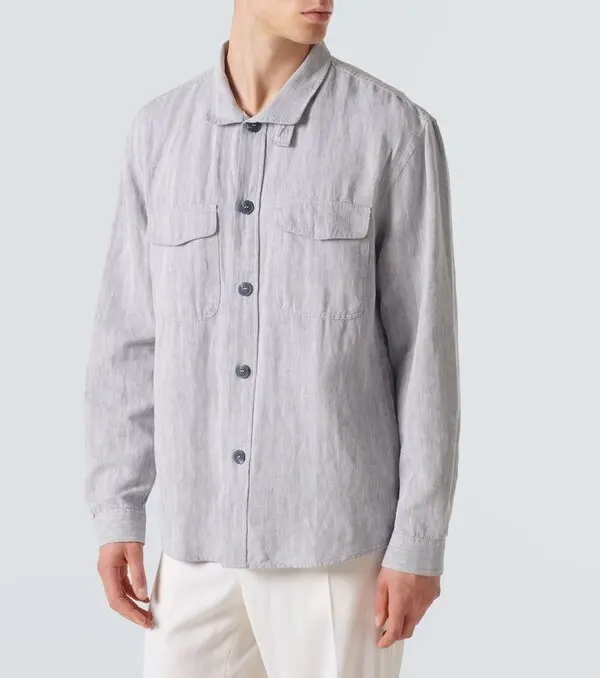 Frescobol Carioca Nuno Cotton And Linen Overshirt