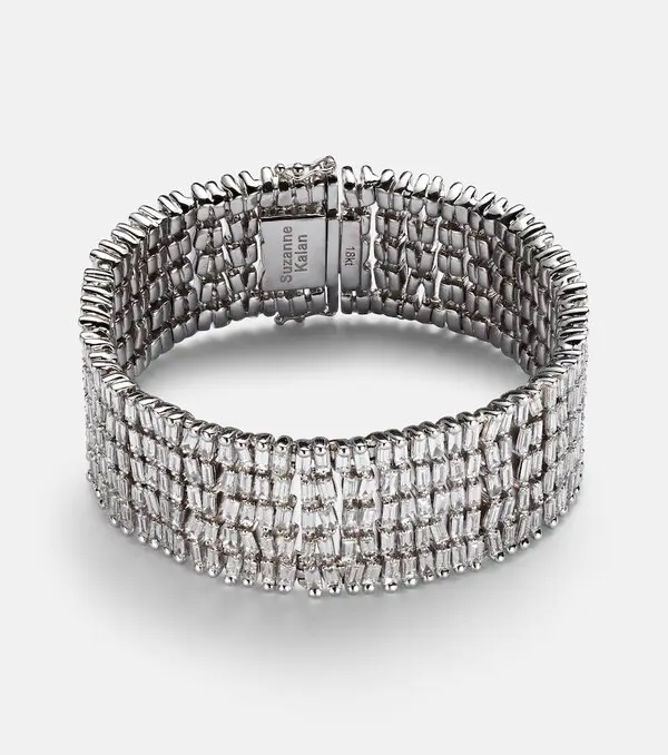 SUZANNE KALAN 18kt White Gold Diamond Tennis Bracelet - Silver