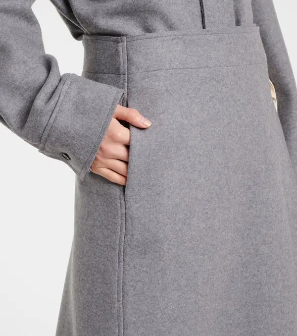 JIL SANDER Wool-blend Wrap Skirt