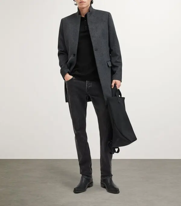 ALLSAINTS Merino Wool Mode Polo Shirt