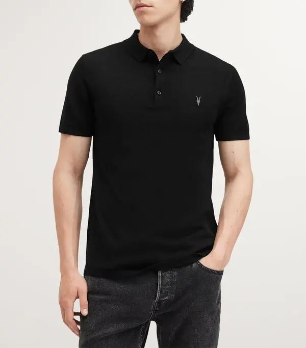 ALLSAINTS Merino Wool Mode Polo Shirt