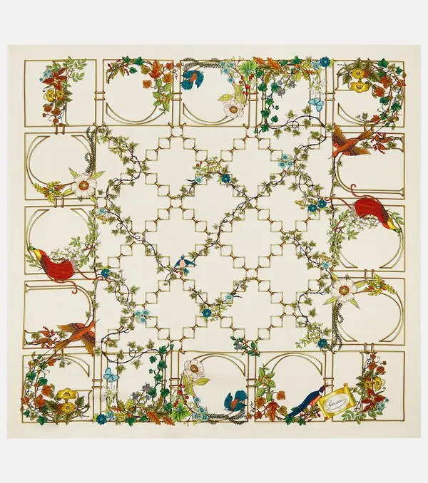Gucci Printed Silk Twill Scarf - Multicoloured