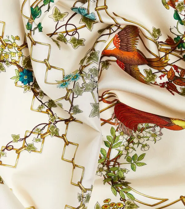 Gucci Printed Silk Twill Scarf - Multicoloured