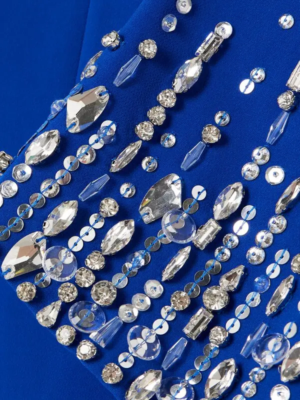 Jenny Packham Embellished Cady Midi Dress