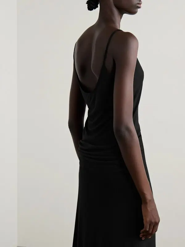 Khaite Selee Ribbed-knit Tank - Black