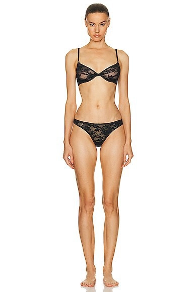 FLEUR DU MAL Le Stretch Multifit Lace High Leg Thong