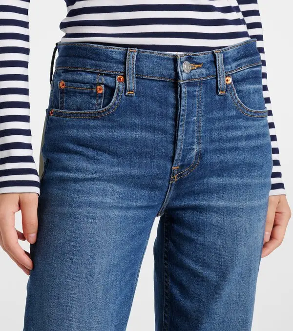 RE/DONE Stove Pipe Mid-rise Straight Jeans