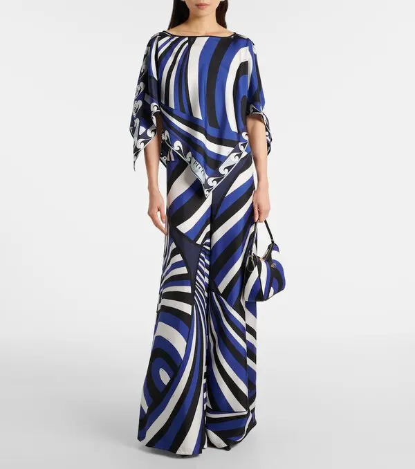 Emilio Pucci Iride Silk Twill Palazzo Pants