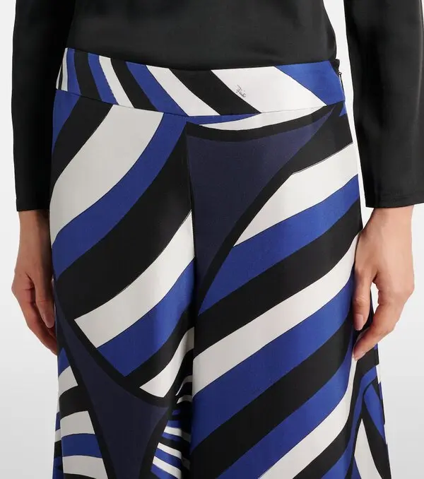 Emilio Pucci Iride Silk Twill Palazzo Pants