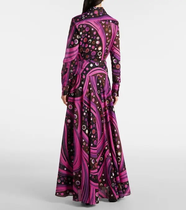 Emilio Pucci Fontane Cotton Muslin Maxi Skirt - Pink