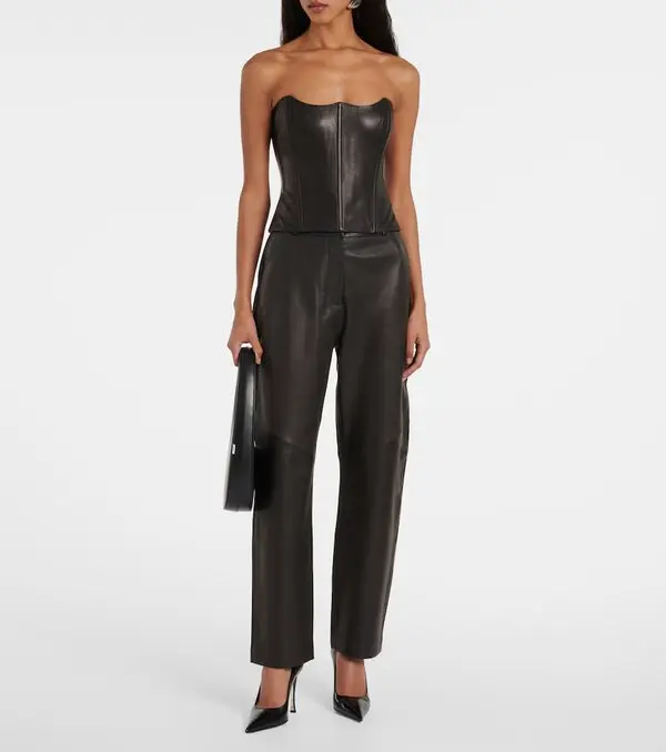 THE SEI Leather Bustier