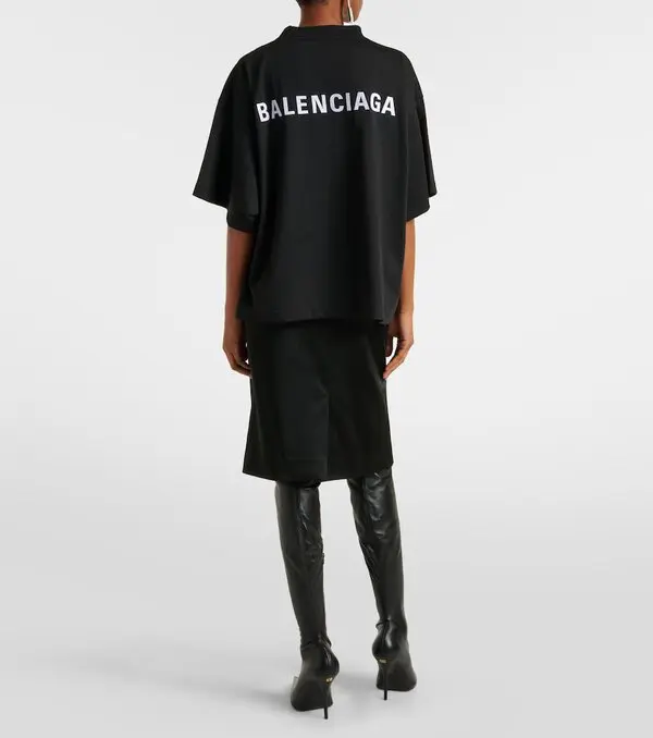 Balenciaga Printed Cotton Jersey T-shirt